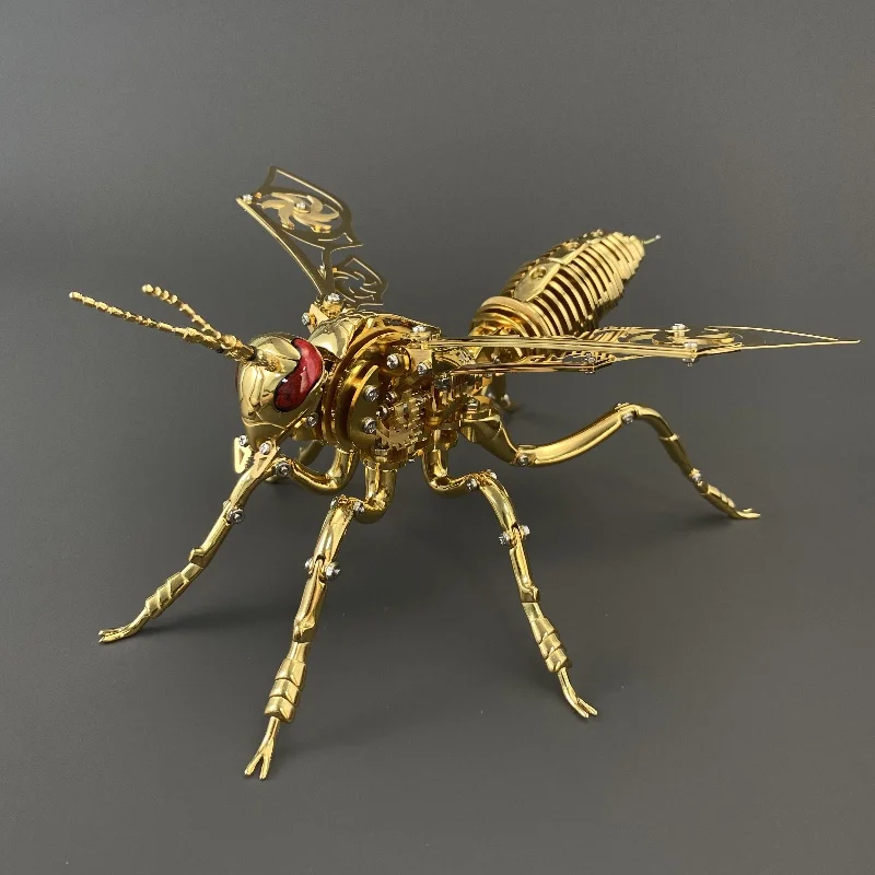 Longpin-3D-Wasp-Model-Kit-Full-Gold-Color-Adult-Assembly-Puzzle-Metal ...