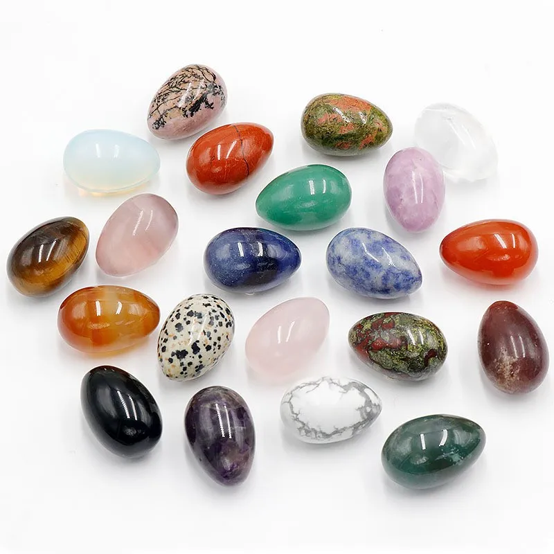 12pcs/lot 3cm yoni eggs crystal Egg shaped healing jade Eggs Natural ...