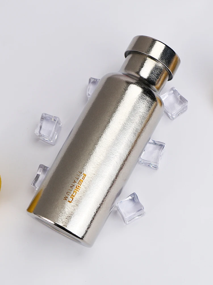 Sports Kettle Fitness Portable Pure Titanium Thermos Double Layer ...