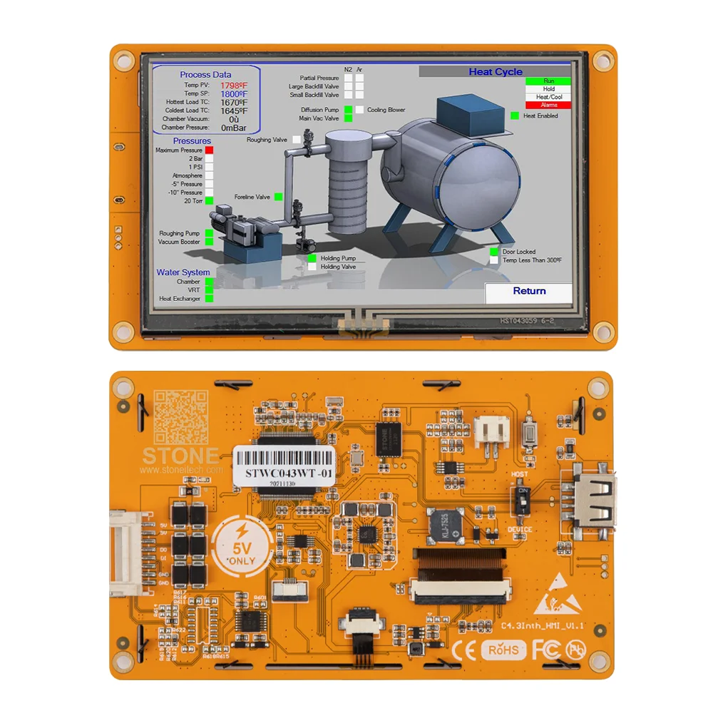 HMI 직렬 TFT LCD 모듈, 터치 스크린, 소프트웨어, 프로그램 포함, 아두이노 ESP32 STM32 PIC 및 산업용, 4.3 10.1 인치|module ...