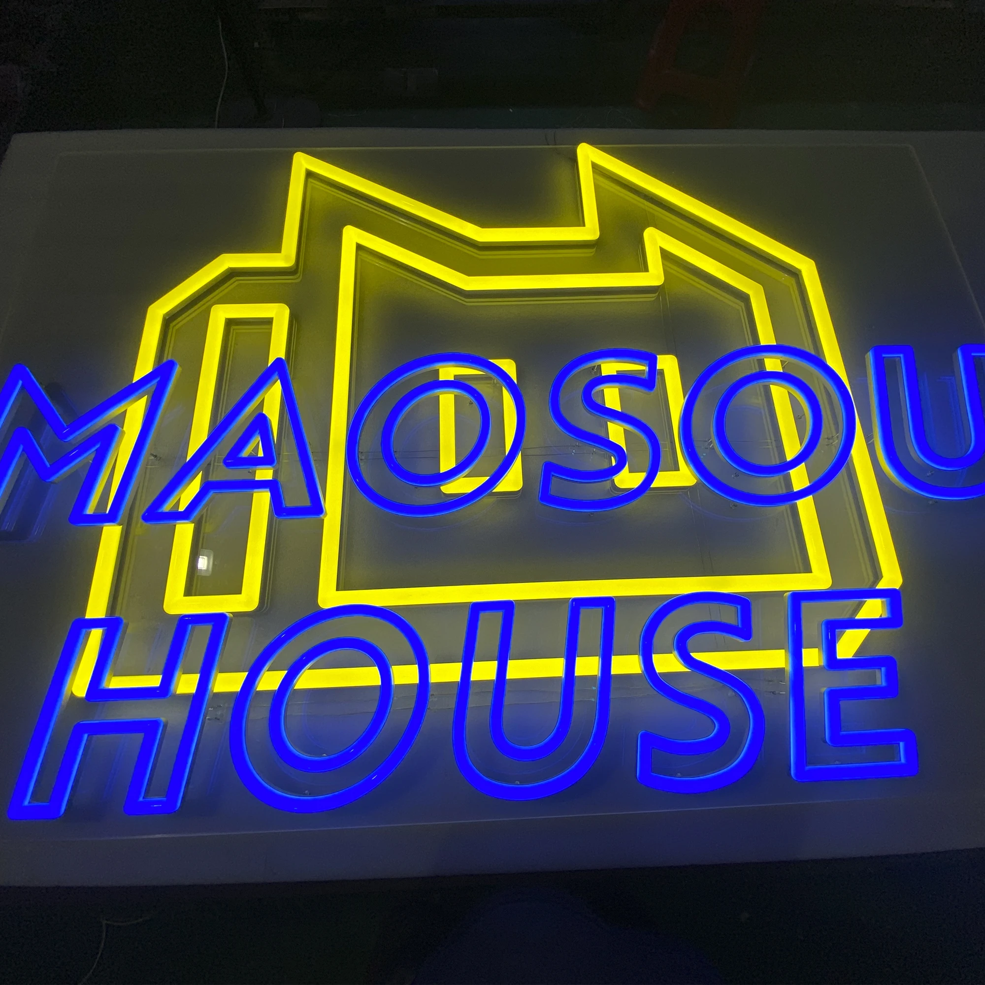 Custom acrylic LED neon sign letters text attractive logo outdoor ...