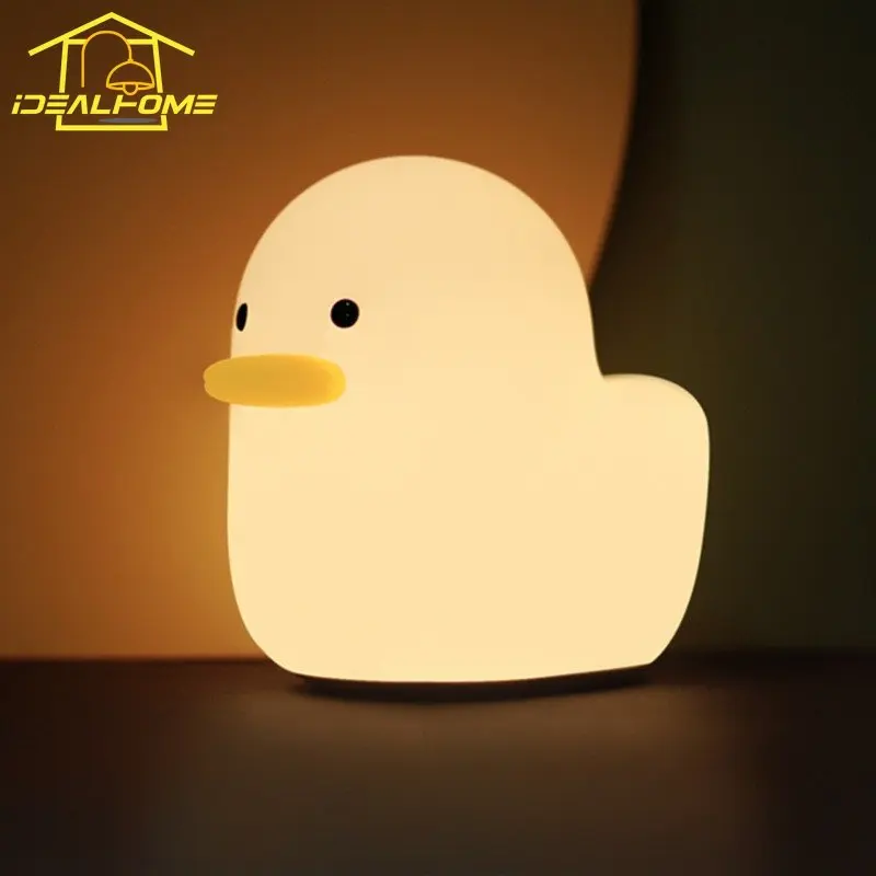 Warm Lovely Cute Cartoon Silicone Dull Duck Night Light with USB ...