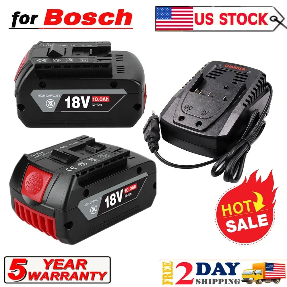 NEW-For-BOSCH-18V-battery-10AH-Li-ion-battery-gba-18v-battery ...
