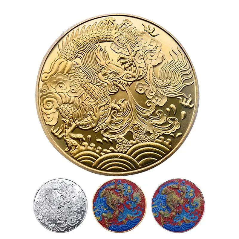 Chinese-Dragon-Coin-Solid-Metal-Collectible-Coins-Durable-Novelty-Coins ...