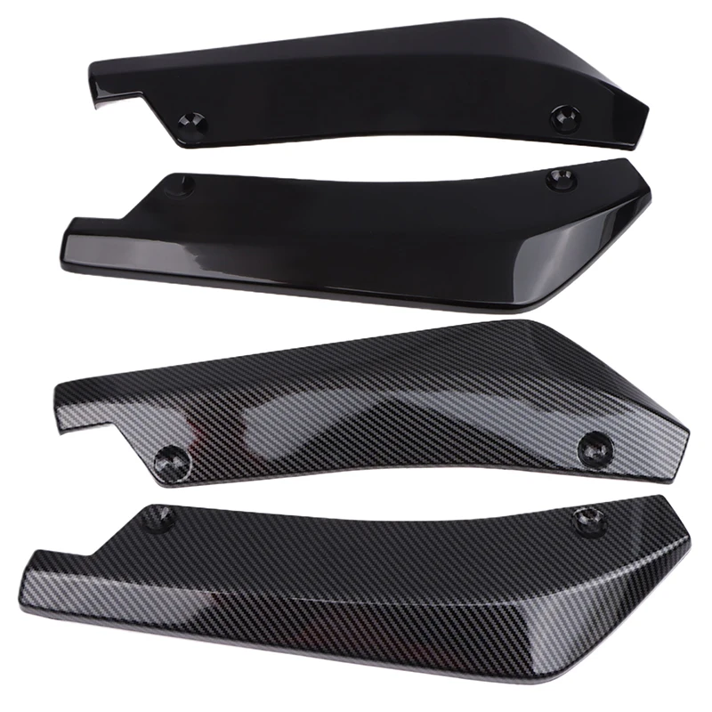 1-Pair-Carbon-Fiber-Winglets-Side-Skirt-Extension-Car-Front-Rear-Bumper ...
