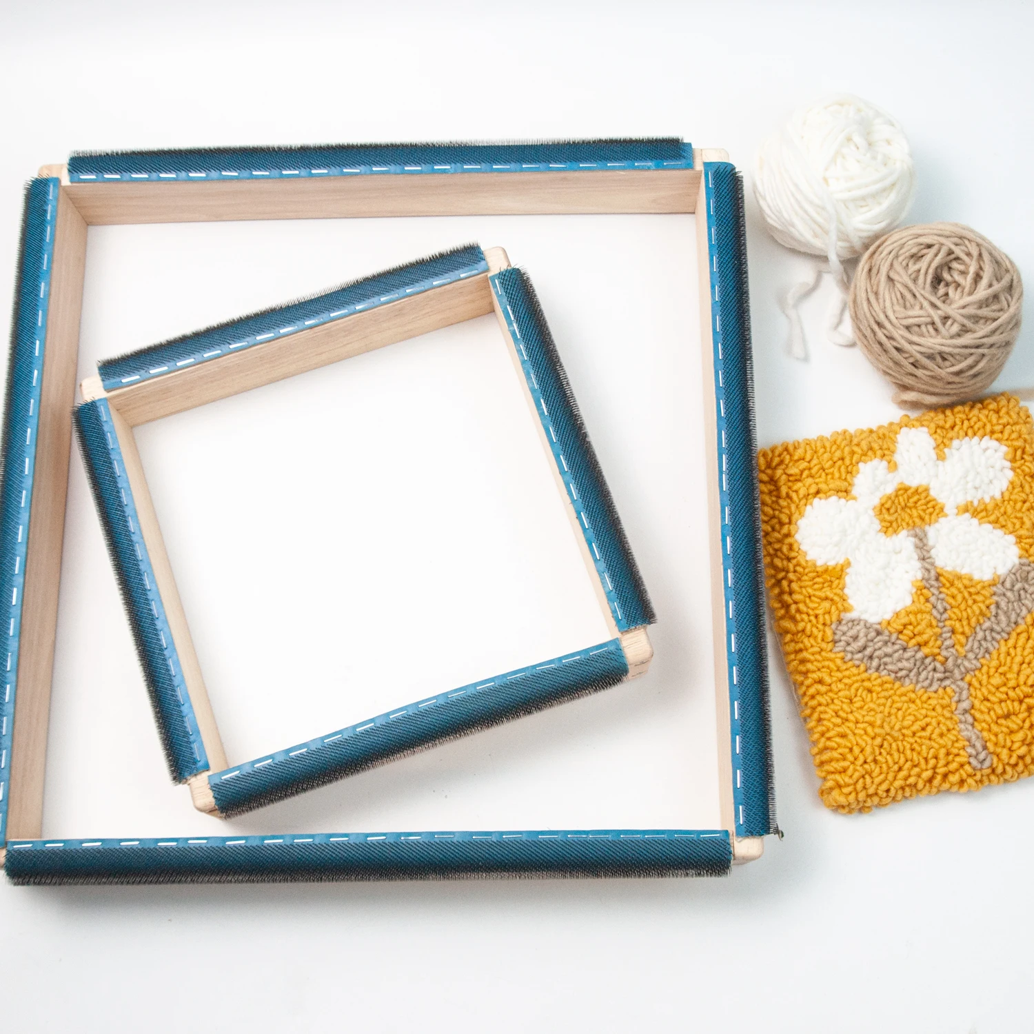 Square-Embroidery-Hoop-Wooden-Gripper-Strips-for-Punch-Needle-Frame ...