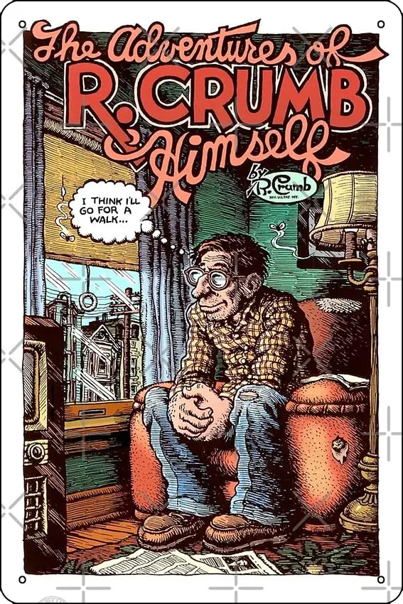 R-Crumb-The-Adventures-of-R-Crumb-Himself-Vintage-Poster-Metal-Tin-Sign ...