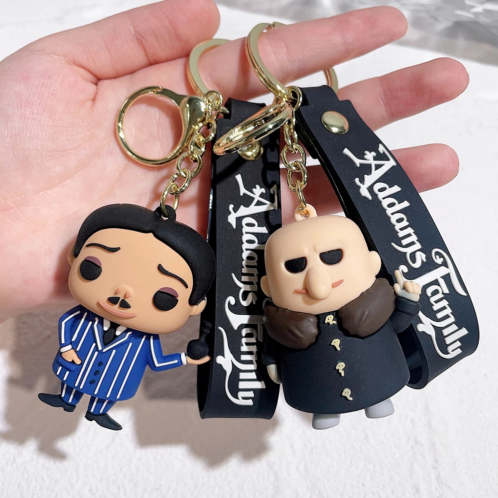 Addams-Family-Key-Chain-Anime-Wednesday-Figure-Doll-Keyring-Bag-Pendent ...