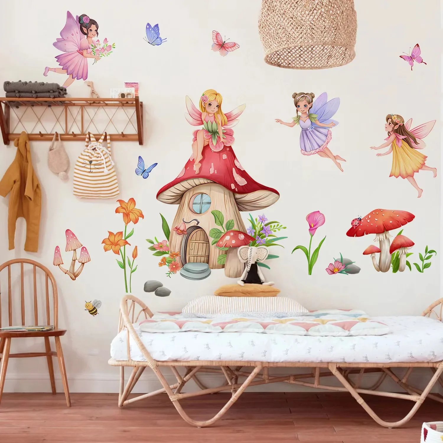 Fairy-Wall-Sticker-for-Kids-Rooms-Girls-Baby-Room-Bedroom-Decoration ...