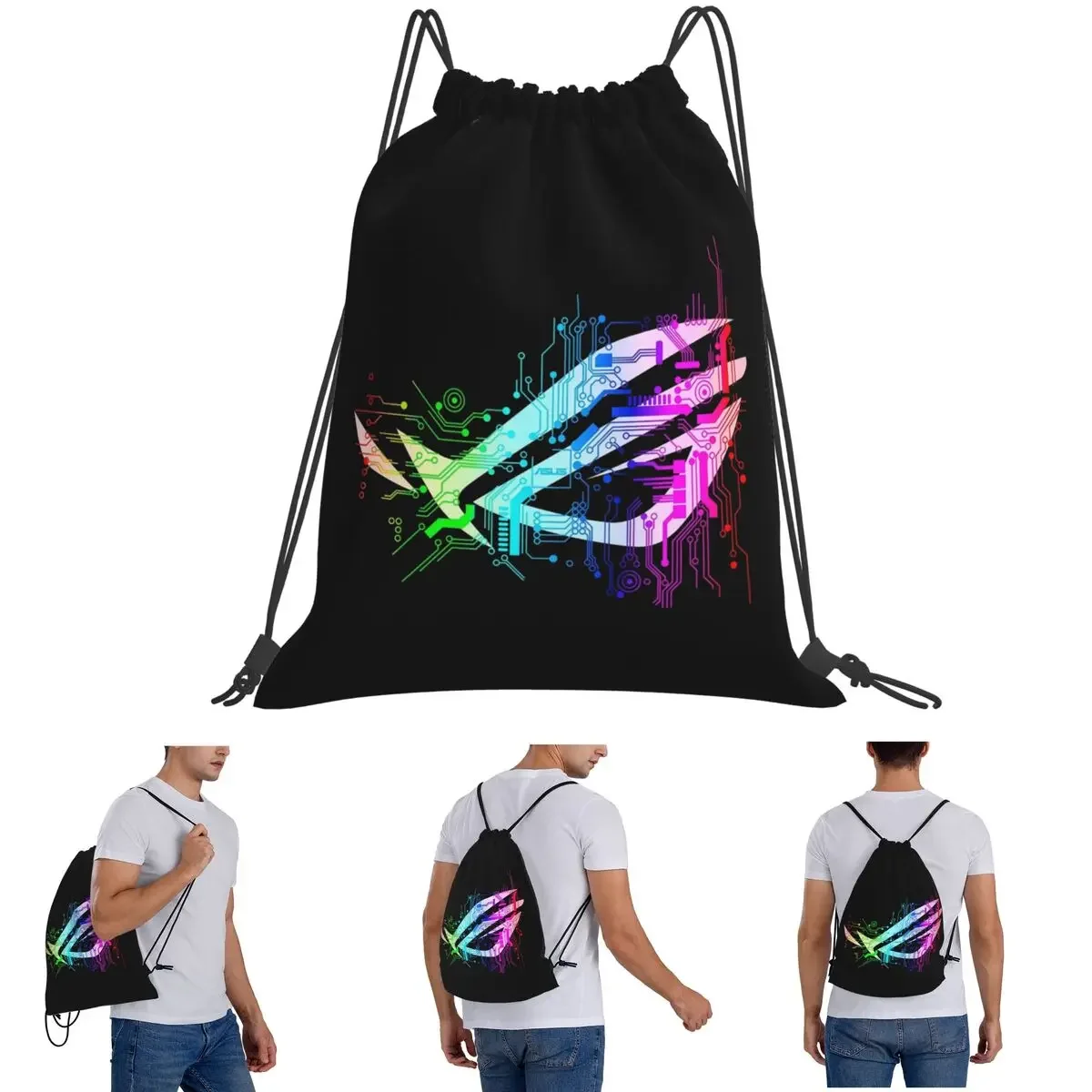 Asus Rog Backpacks Casual Portable Drawstring Bundle Pocket Sundries ...