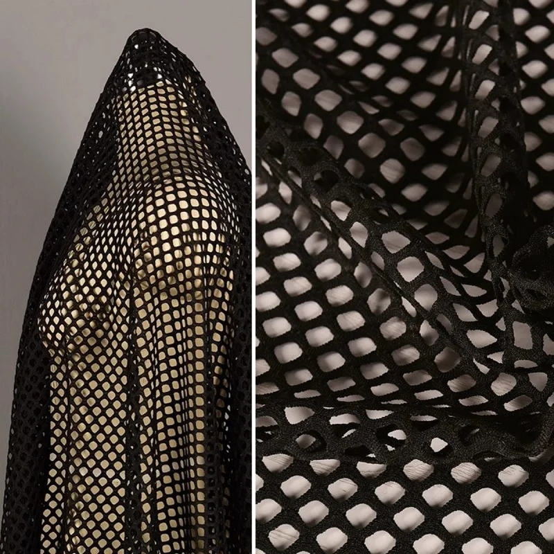 Mesh-Big-Hole-Stretch-Polyester-Spandex-Mesh-Fabric-Cover-Up-Crop-Tops ...