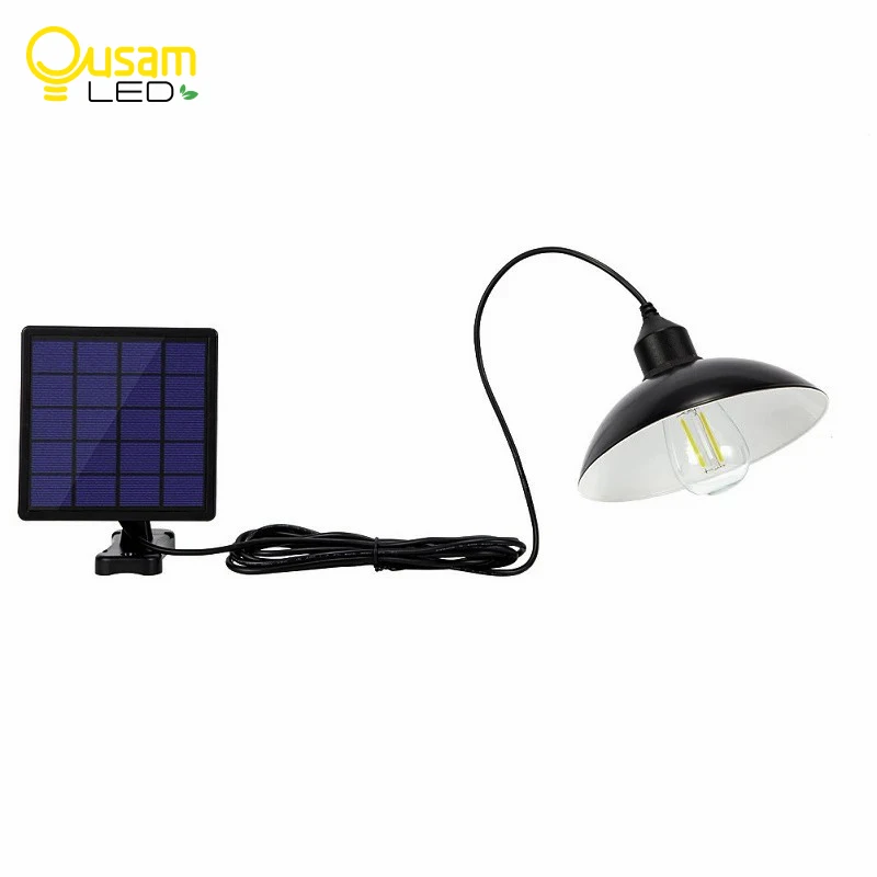Outdoor Solar Light Edison Bulbs With Panel Solar Lamp Hanging Lantern ...
