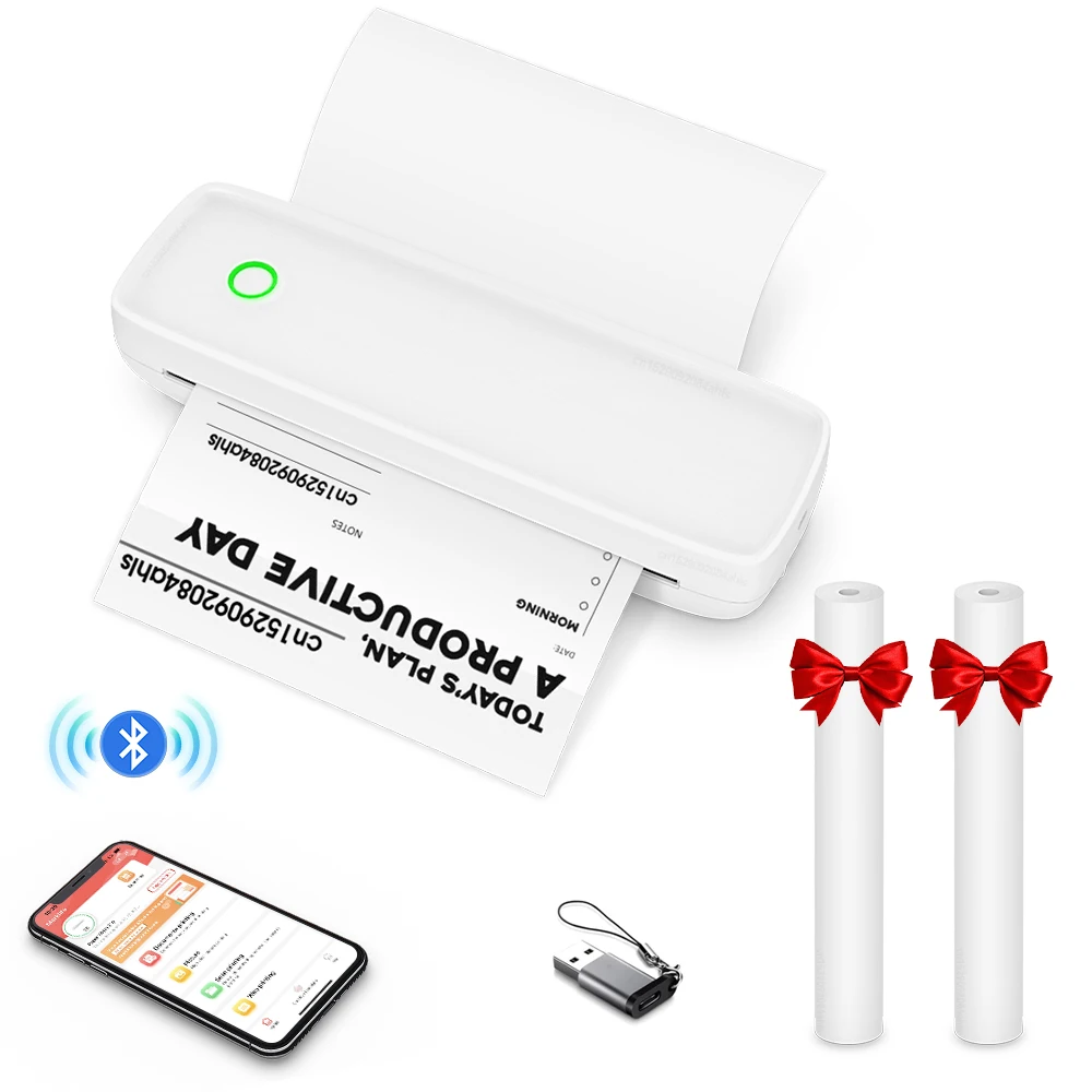 Inkless-Tattoo-Transfer-Printer-Bluetooth-A4-Thermal-Printer-Mini ...