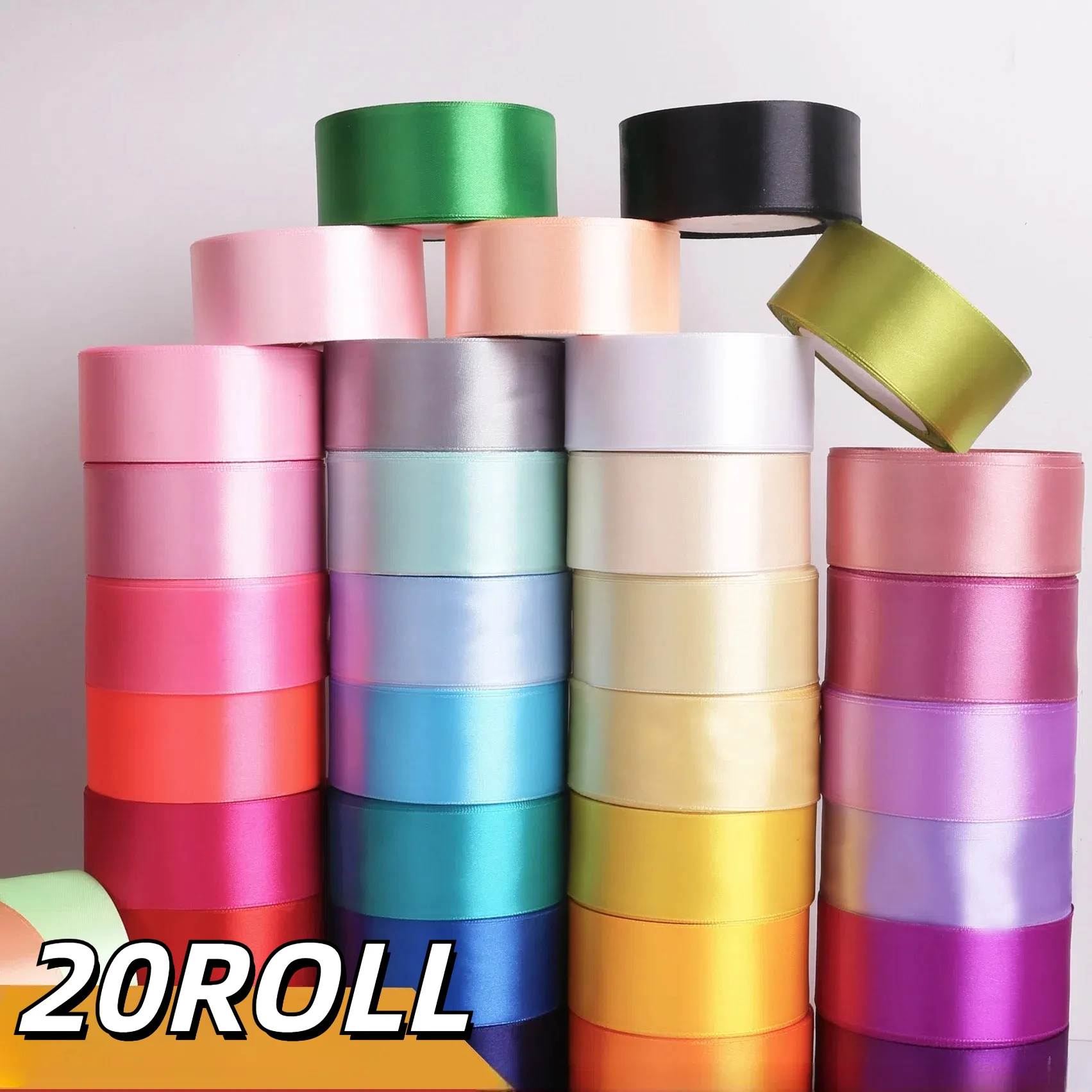 20Roll-25yards-roll-4cm-Ribbon-Wedding-Party-Decorative-Gift-Box ...