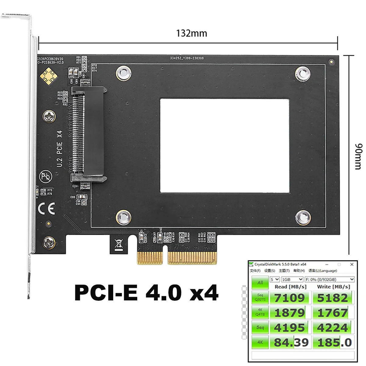 IOCREST-U2-to-PCIe-4-0-x4-Riser-Expansion-Adapter-Card-PCI-Express-4x-U ...