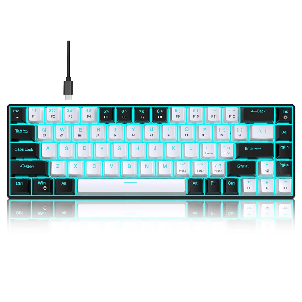 V800-Portable-Mechanical-Gaming-Keyboard-With-LED-Blue-Backlit-Keyboard ...