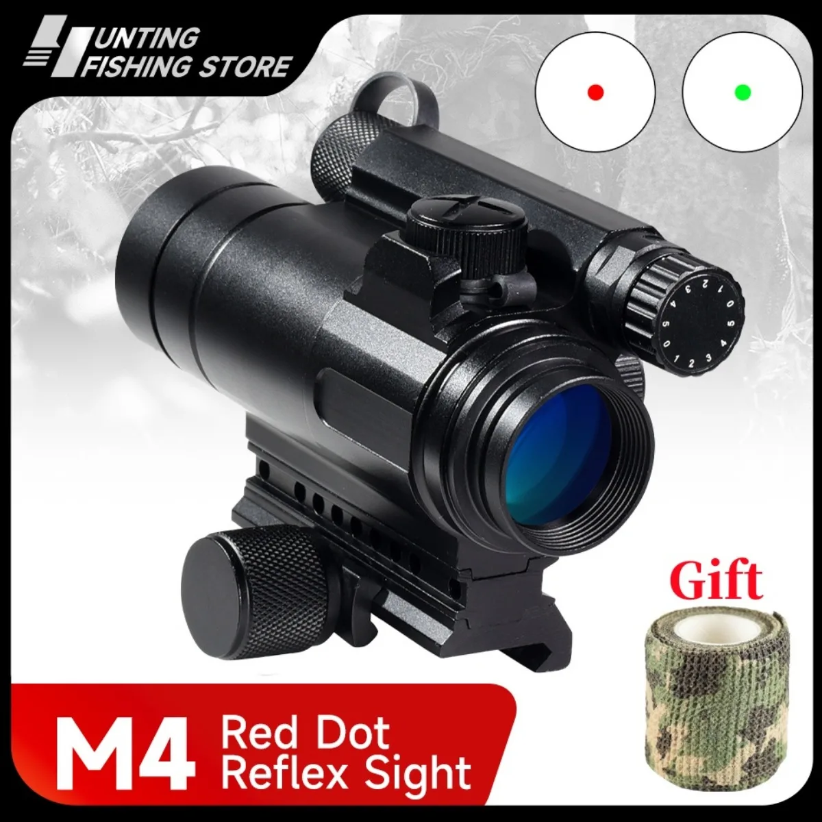 M4-Red-Dot-Reflex-Sight-Tactical-Precision-Shooting-Scope-Collimator ...