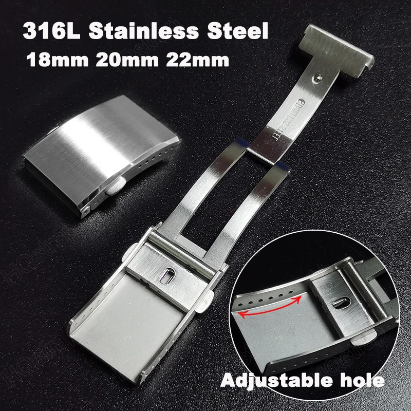 Solid-Stainless-Steel-Watchband-Clasp-for-Seiko-Extended-Double-Push ...