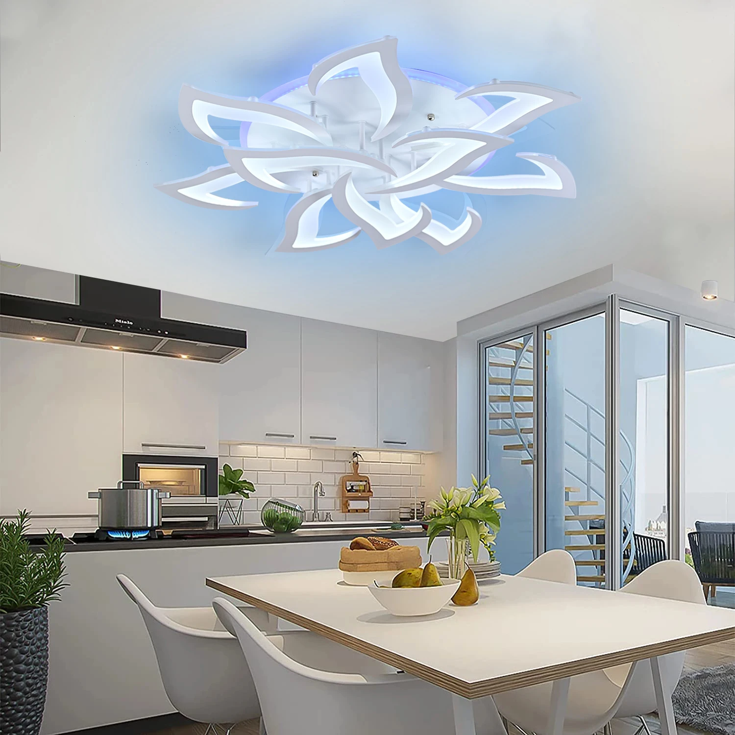 Led-Ceiling-Chandelier-Flower-Ceiling-Light-With-Separate-Control ...