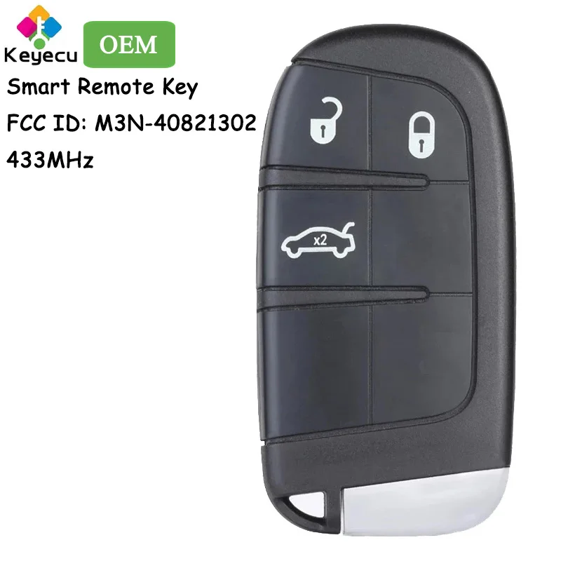Keyecu Oem Smart Remote Key With 3 Buttons 433mhz For Fiat 500 500x ...