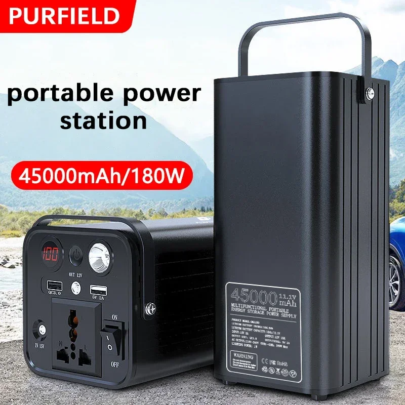 PURFIELD-Portable-Power-Station-45000mAh-180W-AC-DC-Output-Generator ...