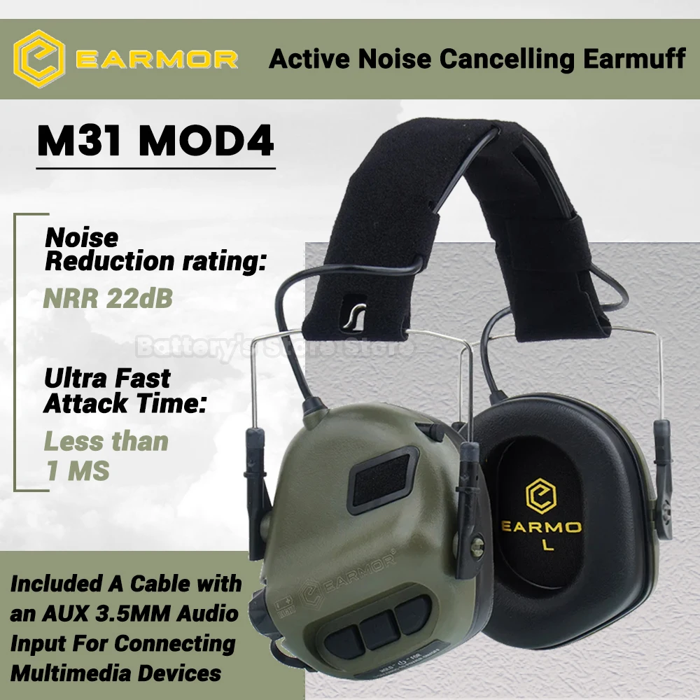 EARMOR-M31-MOD4-Tactical-Headset-Tactical-Shooting-Noise-Canceling ...