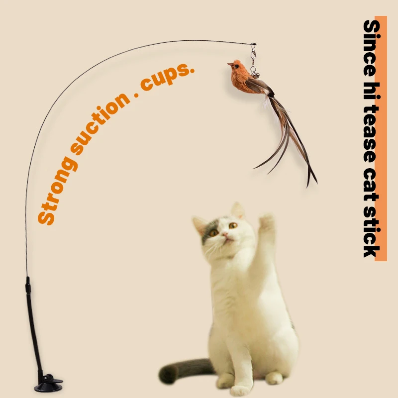 Cat Toy Stick Feather | Toys Cats Rod Wire | Cat Toy Stick Long | Cat ...