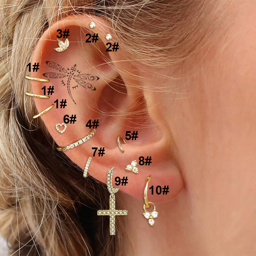 Ear Piercing Rook Heart