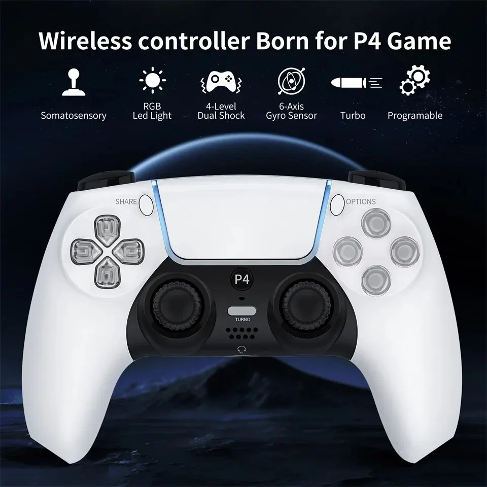 GAMINJA-controlador-inal-mbrico-P49-con-luz-LED-RGB-Gamepad-Bluetooth ...