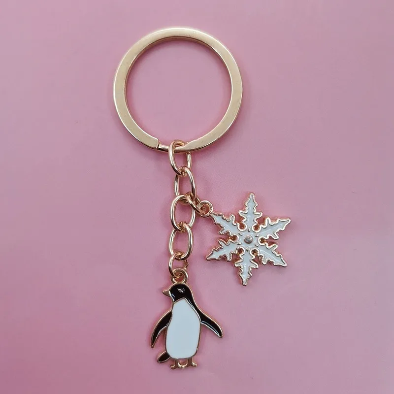 Cute-Enamel-Keychain-Penguin-Snowflake-Hula-Hoop-Key-Chains-Swim-Key ...