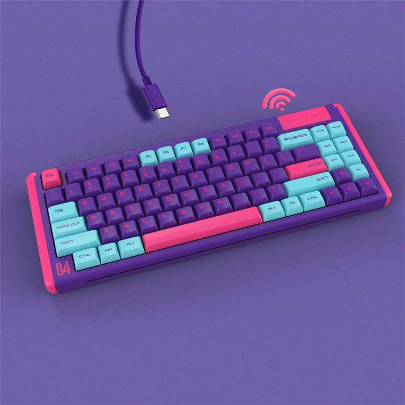 Dustsilver D84 Cyberpunk Bluetooth Wireless Mechanical, 55% OFF