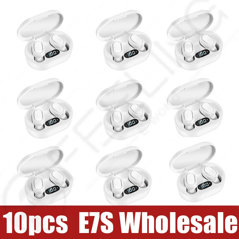 10Pcs Wholesale TWS E7S Wireless Headphones Bluetooth Earphone 5.0 ...