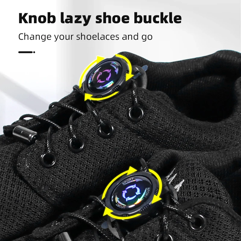 Cotton-Wire-Swivel-Automatic-Buckle-Rope-Sneaker-ShoeLaces-for-Adult-No ...