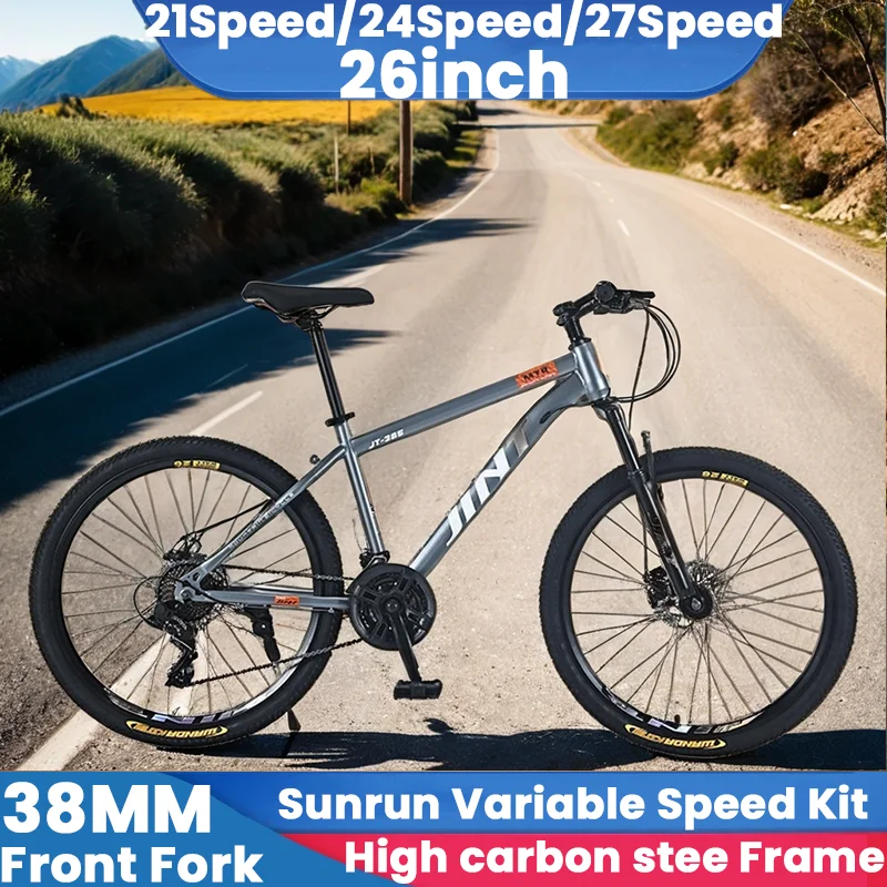 26inch-high-carbon-steel-frame-mountain-bike-21-24-27speed-off-road-MTB ...