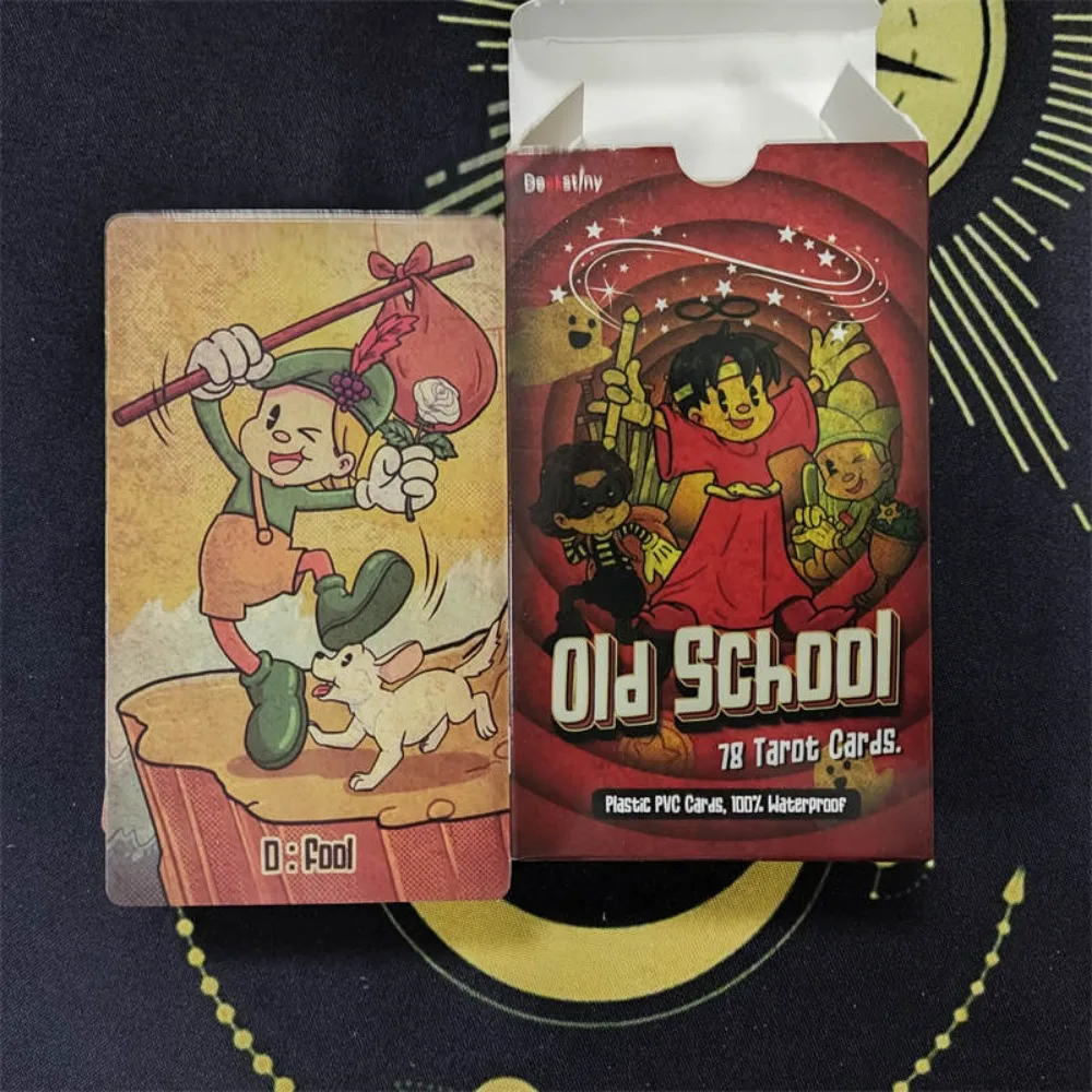 12-7cm-Old-School-Tarot-Deck-78-Pcs-Cartoon-Themed-Cards-with-Guidebook ...