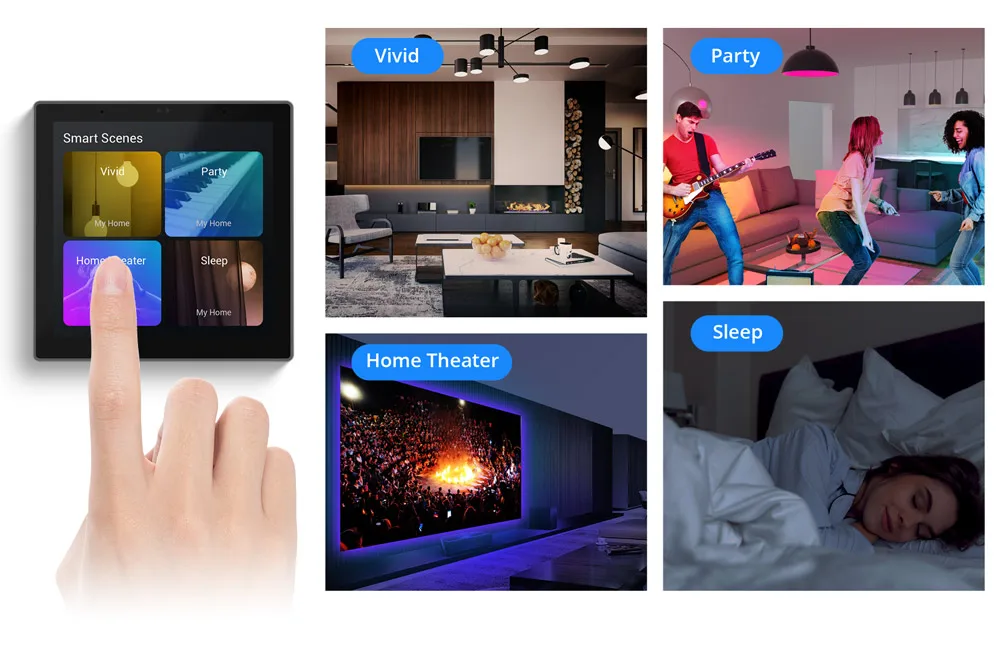 SONOFF NSPanel Pro ZigBee智能家居触摸恒温控制面板多场景开关-阿里巴巴