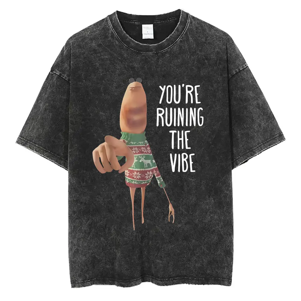 Washed Vintage You're Ruining The Vibe Marcus The Worm Funny Meme ...