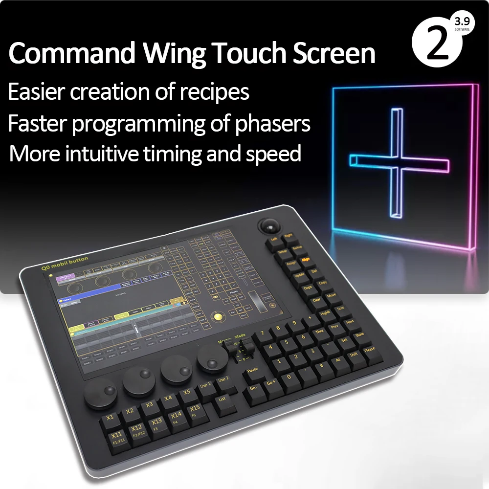 Professional-Console-Stage-Light-Wiht-Touch-Screen-Command-Wing-Fader ...