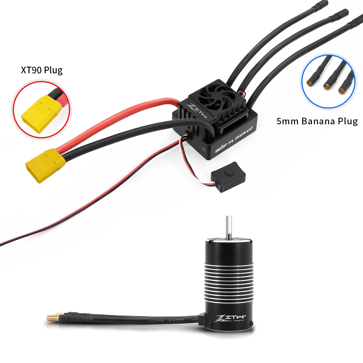 ZTW-Upgraded-32-Bit-Beast-G2-150A-ESC-6V-7-4V-6A-BEC-Brushless-Speed ...