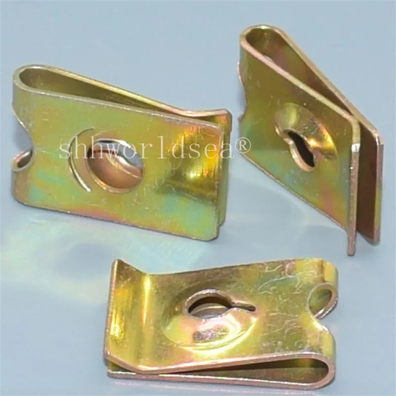 100PCS-U-type-iron-clamp-auto-metal-retainer-clips-car-metal-clip ...