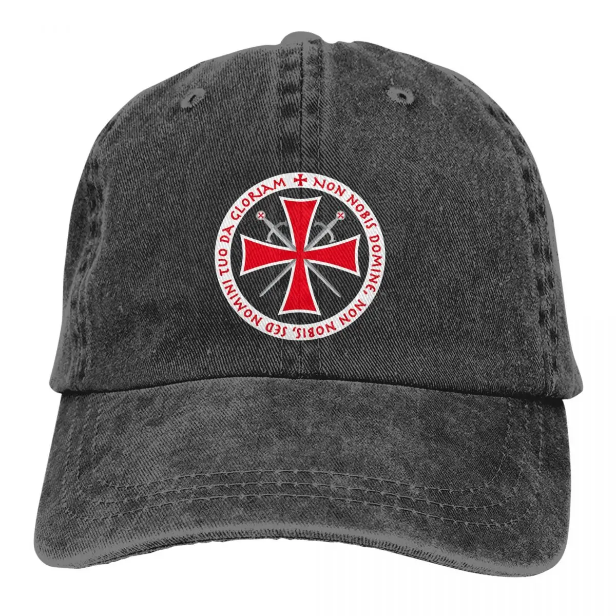 Dad Hats Templar Cross Non Nobis Domine Crusader Knight's Cross Knight ...