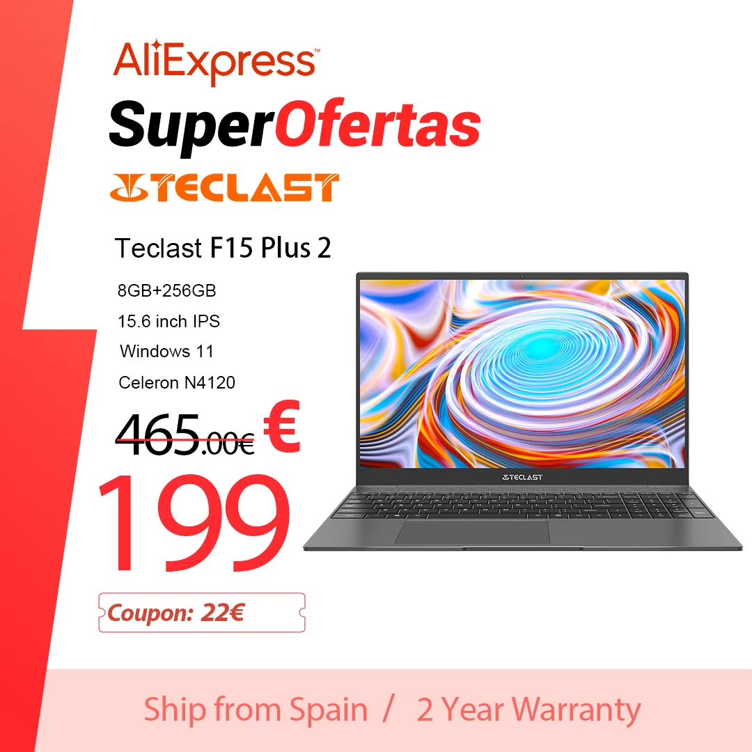 Teclast-F15-Plus-2-Laptop-15-6-Inch-Windows-11-8Gb-Ram-256Gb-Ssd ...