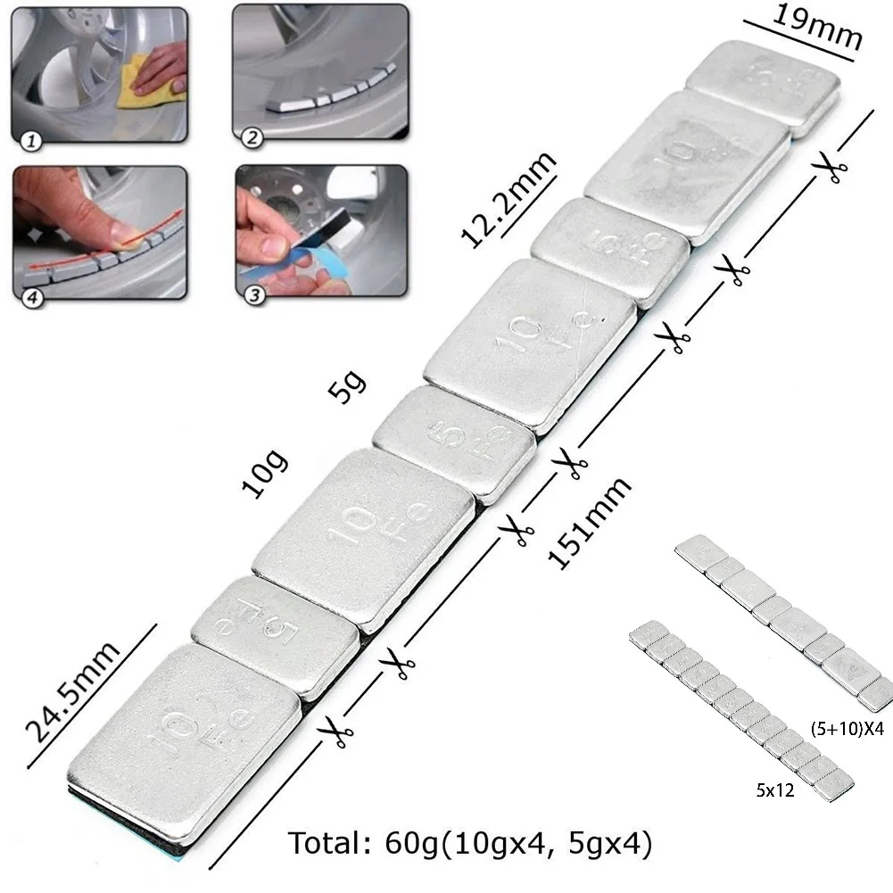 ZK50-50g-Universal-Car-Truck-Adhesive-Wheel-Tire-Balance-Weights-Wheel ...