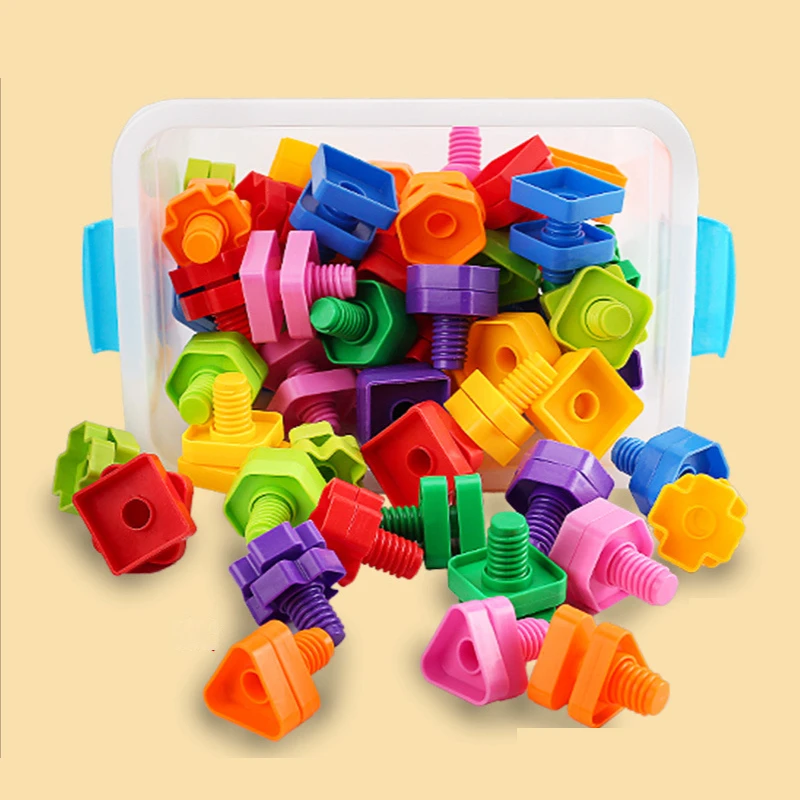 10/20/30 Pairs Baby Screw Building Blocks Detachable Assembly Plastic ...