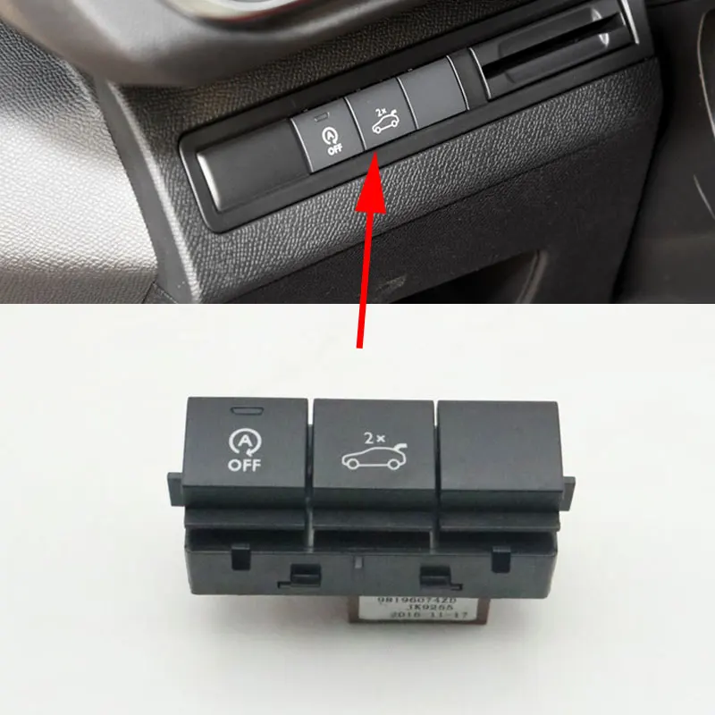 For-Peugeot-4008-5008-2017-2018-Car-Tailgate-Trunk-Lock-Release-Switch ...