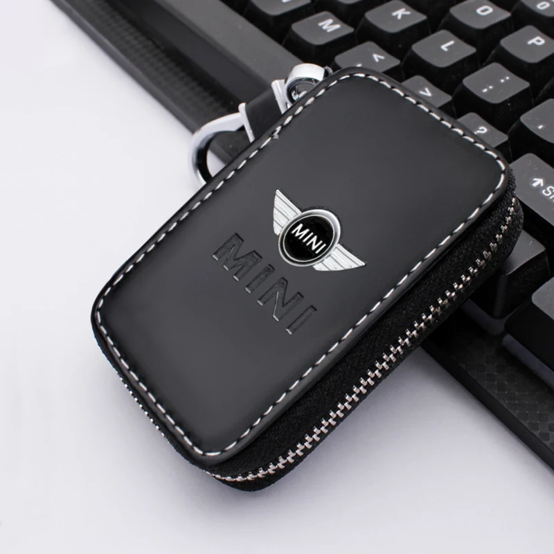 1pcs-Leather-Key-Wallet-Car-Keychain-Bag-Key-Case-Key-Holders-For-Mini ...