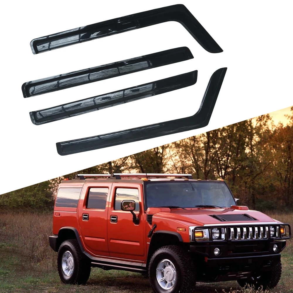 In channel wind DEFLECTORS rain guards for HUMMER H2 2004-2008 4pc set ...