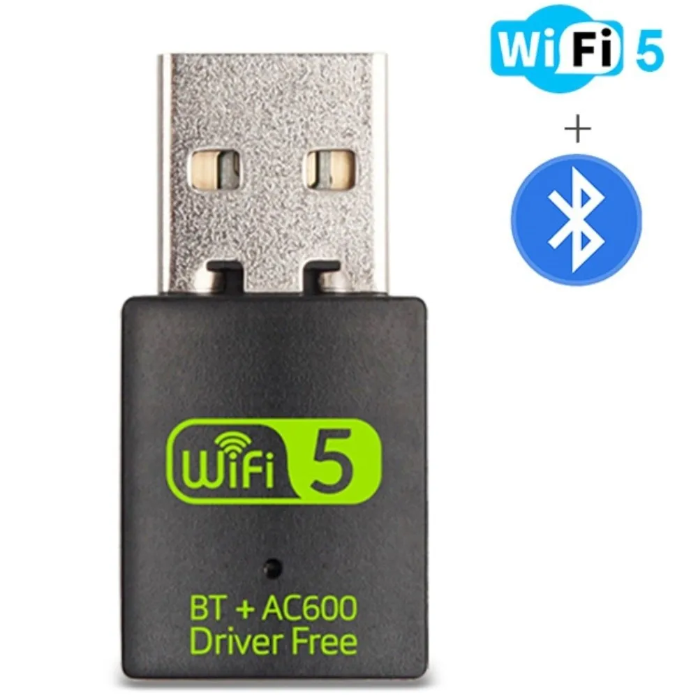 600Mbps Bluetooth 5.0 2 in1 Dongle USB2.0 Bluetooth Wifi Network ...