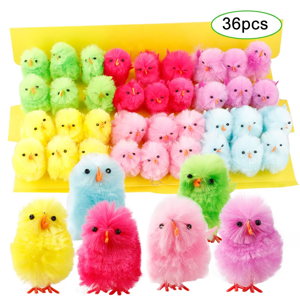 36PCS-Little-Duck-Toys-Easter-Chicks-Decoration-Children-DIY-Easter ...