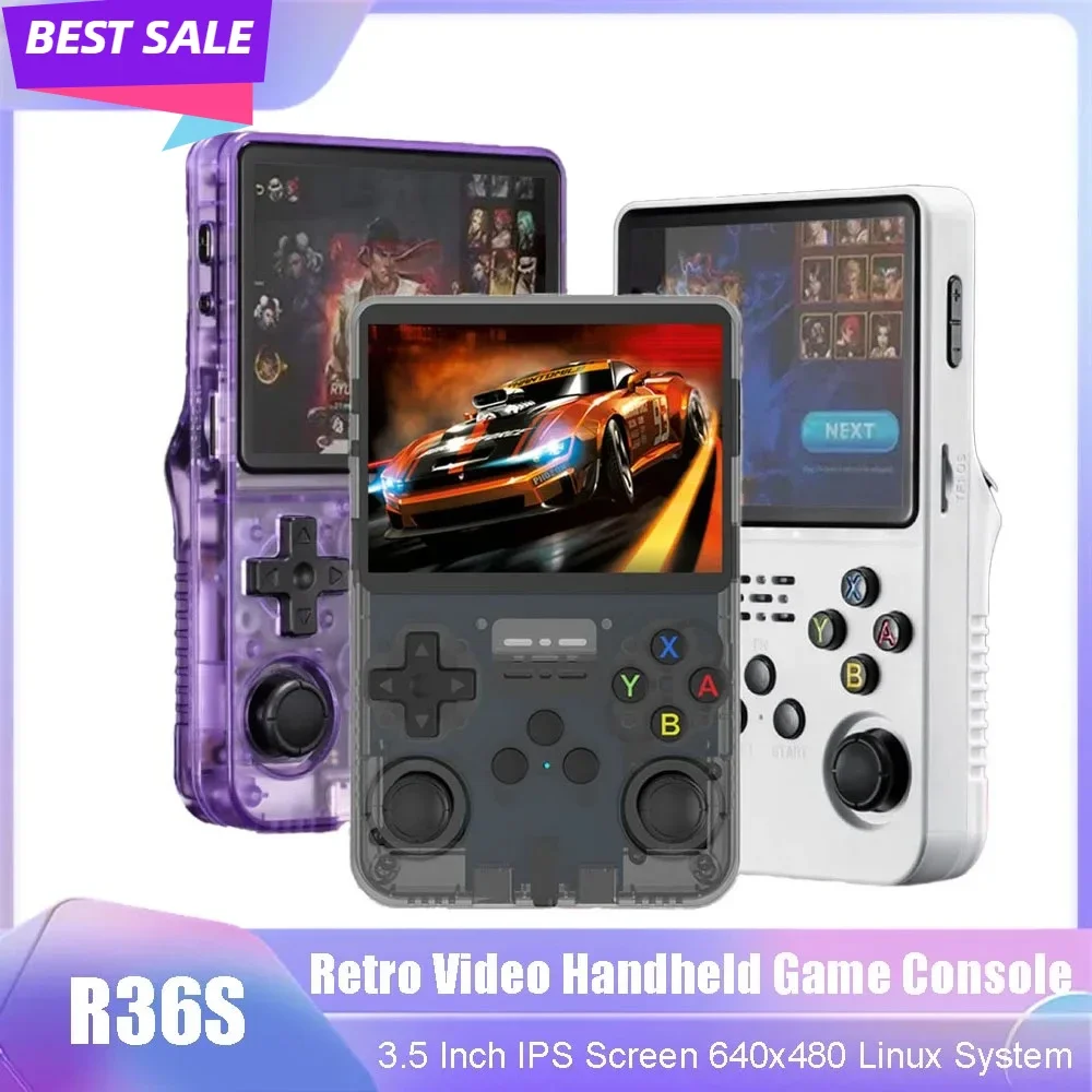 R36S Retro Handheld Game Console 3.5 Inch IPS Screen Linux System ...
